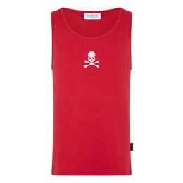Philipp Plein Cotton Tank Top Skull & Bones