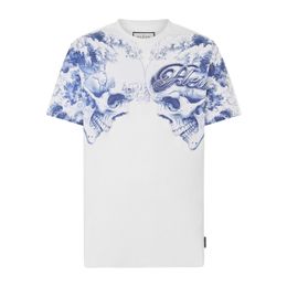 Philipp Plein Round Neck T-Shirt Ceramic Skulls