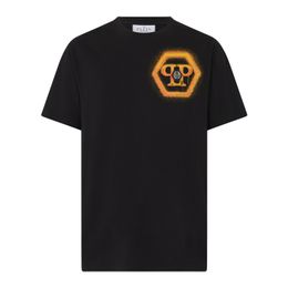 Philipp Plein Round Neck T-Shirt Spray Hexagon