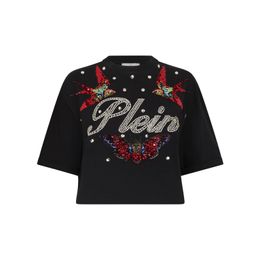 Philipp Plein Cropped T-Shirt Tattoo Strass