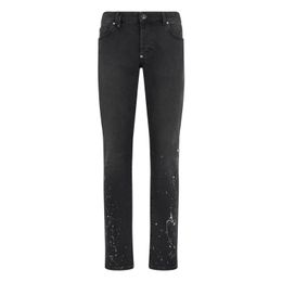 Philipp Plein Super Straight Cut Jeans Paint