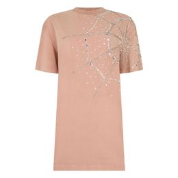 Philipp Plein T-Shirt Dress Spiderweb Strass