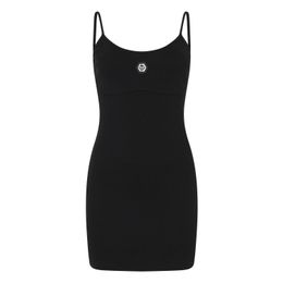 Philipp Plein Cotton Rib Short Tank Dress Crystal Hexagon