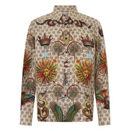 Philipp Plein Silk Pajamas Shirt Monogram Tattoo