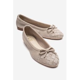 Nopos Leder Cap-Toe Ballerina