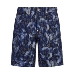 Philipp Plein Denim Shorts Jacquard Monogram
