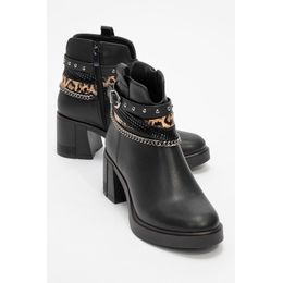 Boliva Schnalle Kette Blockabsatz Stiefel (Damen)