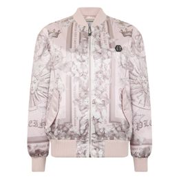 Philipp Plein Oversized Satin Bomber Butterfly Tattoo