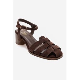Devora Leder Blockabsatz Sandale