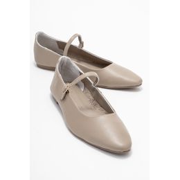 Lara Leder Mary Jane Flache Schuhe