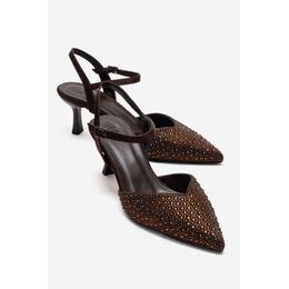 Vilka Verzierte Slingback Kitten-Heel-Pumps
