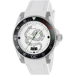 Gucci YA136329 Tauchen wei&szlig;es Zifferblatt Herrenuhr