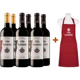 Bodegas Olabarri Spezialpaket + kostenloses Sch&uuml;rzen-Geschenk Tempranillo Trocken - La Rioja &ndash; Probierpaket DOP