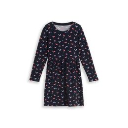 Tom Tailor M&auml;dchen Mini-Kleid mit Muster, blau, Gemustert, Gr. 92/98
