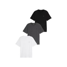 Tom Tailor Herren Basic T-Shirts im 3er-Pack, bunt, Meliert, Gr. XXL