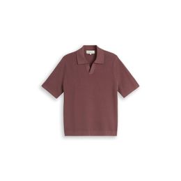 Tom Tailor Denim Herren Piqu&eacute; Strick-Poloshirt aus Baumwolle, bunt, Uni, Gr. XXL