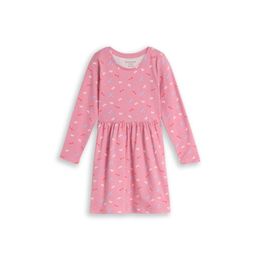 Tom Tailor M&auml;dchen Mini-Kleid mit Muster, rosa, Gemustert, Gr. 92/98