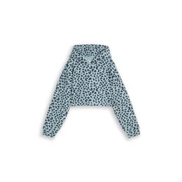 Tom Tailor M&auml;dchen Cropped Hoodie Sweatshirt, gr&uuml;n, Animalprint, Gr. 152