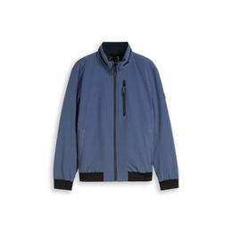 Tom Tailor Herren Blouson Jacke mit verstaubarer Kapuze, blau, Uni, Gr. XXL
