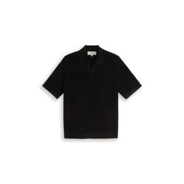 Tom Tailor Denim Herren Piqu&eacute; Strick-Poloshirt aus Baumwolle, bunt, Uni, Gr. XXL