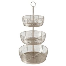 Boltze Etagere Enrico 70 cm, &Oslash; 36 cm, Silber skandinavische Deko Online Shop