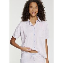 Vivance Dreams Pyjamaoberteil mehrfarbig Gr. 36/38 f&uuml;r Damen. Mit Allover-Druck. Loose Fit. Nachhaltig.