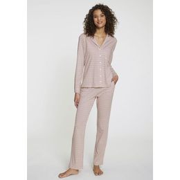 s.Oliver Pyjama pink Gr. 40/42 f&uuml;r Damen. Mit V-Ausschnitt. Loose Fit
