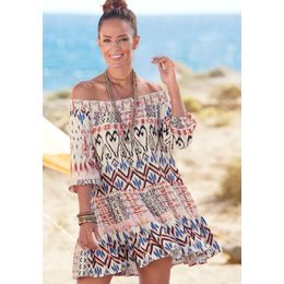 Buffalo Tunika-Kleid, Natur, Gr. 40/42, Damen, Strandkleider, Material: Viskose