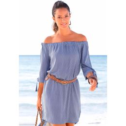 Lascana Strand-Kleid, Blau, Gr. 34, Damen, Strandkleider, Material: Viskose