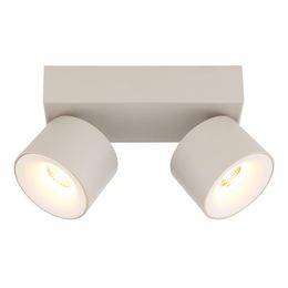 Globo LIGHTING LED Deckenspot "RAE", sandfarben matt, 2, &Oslash; 7,2cm H: 12cm, 1 Stk., Leuchten, LED Strahler Sand, Aluminium/Opal, dreh-/schwenkbar, LED 6W, LED Deckenspot