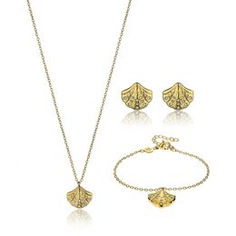Schmuckset AMELIA PARKER "AS032G", gold, Schmuck_Sets, Damen, 45+6cm, Edelstahl, Schmuckset, 45+6 cm