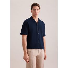 Kurzarmhemd Seidensticker "Schwarze Rose", Herren, Gr. M (39-40), normale &Auml;rmell&auml;ngen, dunkelblau, 90% Baumwolle, 10% Polyamid, unifarben, regular fit, Hemden, Regular 1/2 Uni
