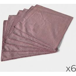 Serviettenhalter Home Affaire "Serviette in rose 6erSet", rosa (rose), B:40cm H:0cm L:40cm, Serviettenhalter