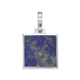 Kettenanh&auml;nger "schwarzer Achat, Tigerauge oder Lapis Silber 925", blau, Giorgio Martello MILANO, Schmuckanh&auml;nger, Herren, 3cm, Silber 925 (Sterlingsilber), Kettenanh&auml;nger