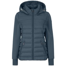 Steppjacke NEW VIEW "Sophia", Damen, Gr. L, petrol, Obermaterial: 100% Polyamid PA., regular fit, Jacken Steppjacke, mit weitenregulierbarer Kapuze