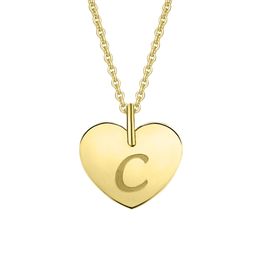 Kettenanh&auml;nger ONE ELEMENT "Herz Herz", gold, Schmuckanh&auml;nger, Damen, C, Gelbgold 333 Gold, Gelbgold 333, Gold, Kettenanh&auml;nger, Liebevoll gearbeitet &ndash; ein sch&ouml;nes Geschenk f&uuml;r besondere Momente