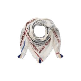 Modetuch Codello "Codello Jacquard-Tuch", Damen, wei&szlig;, Obermaterial: 90% Baumwolle CO. 8% Polyacryl PAN. 1% Wolle WO. 1% Metall MT., Modet&uuml;cher, Blumenmuster, Stickerei