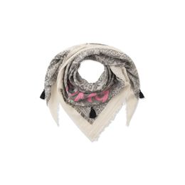 Modetuch Codello "Codello Jacquard-Tuch", Damen, schwarz, Obermaterial: 98% Baumwolle CO. 1% Wolle WO. 1% Polyester PES., Modet&uuml;cher, Leo-Blumen
