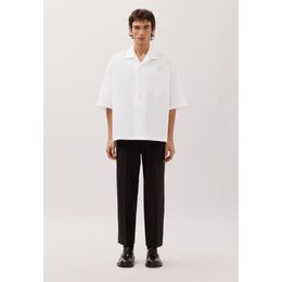 Businesshemd STUDIO SEIDENSTICKER, Herren, Gr. L (41-42), normale &Auml;rmell&auml;ngen, wei&szlig;, 97% Baumwolle, 3% Elasthan, unifarben, oversize, Hemden, Oversized 1/2 Reverskragen Uni