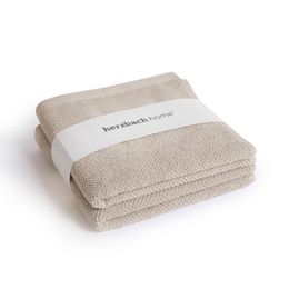 Handtuch Set HERZBACH HOME "Spa" Gr. 50, sandgrau, 2, Jersey, Jersey, Obermaterial: 100% Baumwolle CO., Handtuch-Sets, 525g/m&sup2;, Premium-Qualit&auml;t, 100% Baumwolle, einfarbig