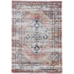 Teppich CarpetFine "Omen_1", orange, B:140cm H:3mm L:200cm, Polypropylen (PP), Teppiche, Teppich, Orient Vintage Look