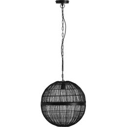 Globo LIGHTING H&auml;ngeleuchte "HERMI II", schwarz, 1 Stk., Leuchten, Pendelleuchte / Wohnbereich / schwarz / Metallgeflecht / Kugel, H&auml;ngeleuchte