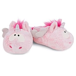 Pl&uuml;sch Hausschuhe Nici "Pink Harmony", Damen, Gr. 38/41, rosa (rosa pink einhorn), Textil, Schuhe, Einhorn Hausschuh zum Schlupfen