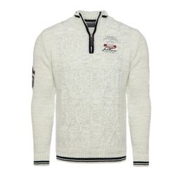 Strickpullover Carisma "Carisma Pullover", Herren, Gr. XXL, ecru, Obermaterial: 100% Polyacryl PAN., regular fit, Pullover Strickpullover, Premium Strickpullover