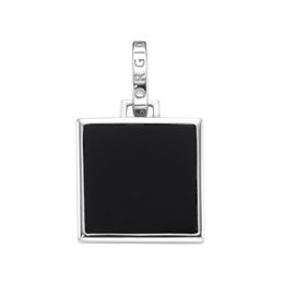 Kettenanh&auml;nger "schwarzer Achat, Tigerauge oder Lapis Silber 925", schwarz, Giorgio Martello MILANO, Schmuckanh&auml;nger, Herren, 3cm, Silber 925 (Sterlingsilber), Kettenanh&auml;nger