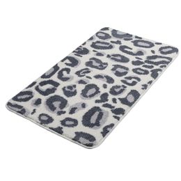 Badematte OTTO HOME "Regona Leo, Badvorleger, Badezimmer Teppich, Duschvorleger", creme, H:10mm, Polyester, Badematten, Badematte, Leoparden-Muster, Animal Print, modern