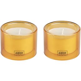 Sch&ouml;ner Wohnen Kollektion Duftkerze "&raquo;Vanilla M&laquo;", orange, B:9,5cm H:7cm T:9,5cm, Glas, Wachs, SCH&Ouml;NER WOHNEN-KOLLEKTION, Kerzen, im Glas, lieblicher & verw&ouml;hnender Duft, Brenndauer 30 - 40 Stunden