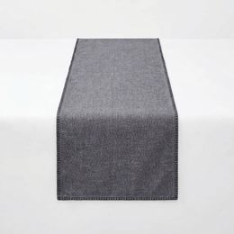 Tischl&auml;ufer Home Affaire "Tischl&auml;ufer grau 45x150cm", grau, B:45cm L:150cm, Baumwolle, Tischdecken