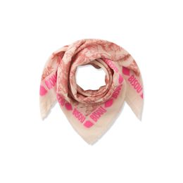 Modetuch Codello "Codello Jacquard-Tuch", Damen, rot, Obermaterial: 92% Baumwolle CO. 7% Polyacryl PAN. 1% Wolle WO., Modet&uuml;cher, Blumenmuster