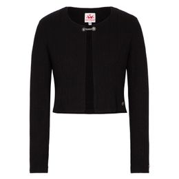 Spieth & Wensky Trachtenstrickjacke SPIETH & WENSKY "Emana", Damen, Gr. 38, schwarz, Obermaterial: 50% Viskose CV. 24% Polyester PES. 22% Polyamid PA. 4% Elasthan EL., festlich, regular fit, Rundhals, Strickjacken, Bolero f&uuml;r k&uuml;hlere Festtage